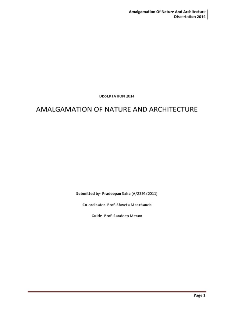 Amalgamation of Nature and Architecture | PDF | Green Building ...