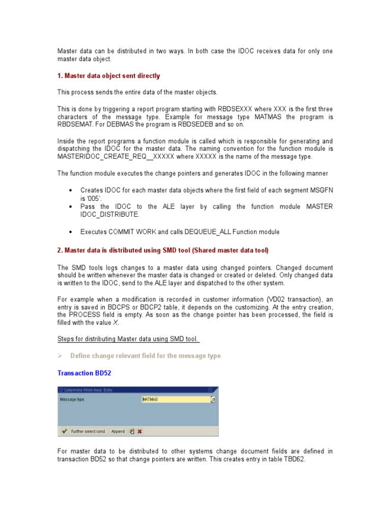 Distributing Master Data (Outbound) | PDF | Pointer (Computer Programming) | Information Retrieval