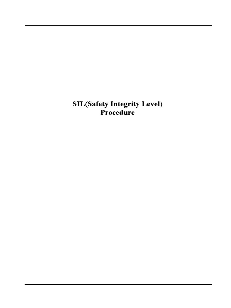 Safety Integrity Level SIL Procedure | PDF | Risk | Prevention