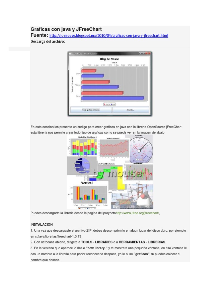 Graficas Con Java y JFreeChart | PDF | Java (lenguaje de programación ...