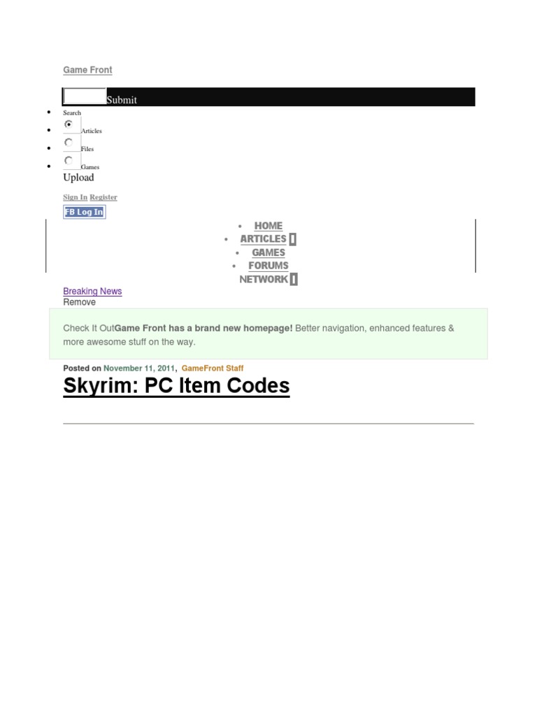 Skyrim | PDF