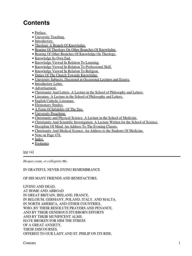 The Idea of A University Defined and Illustrated: in NineDiscourses ...