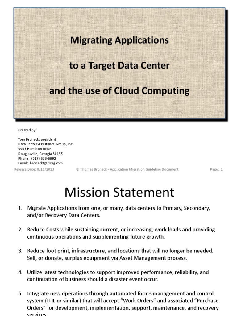 Application Migration Plan | PDF | Software | Digital Technology