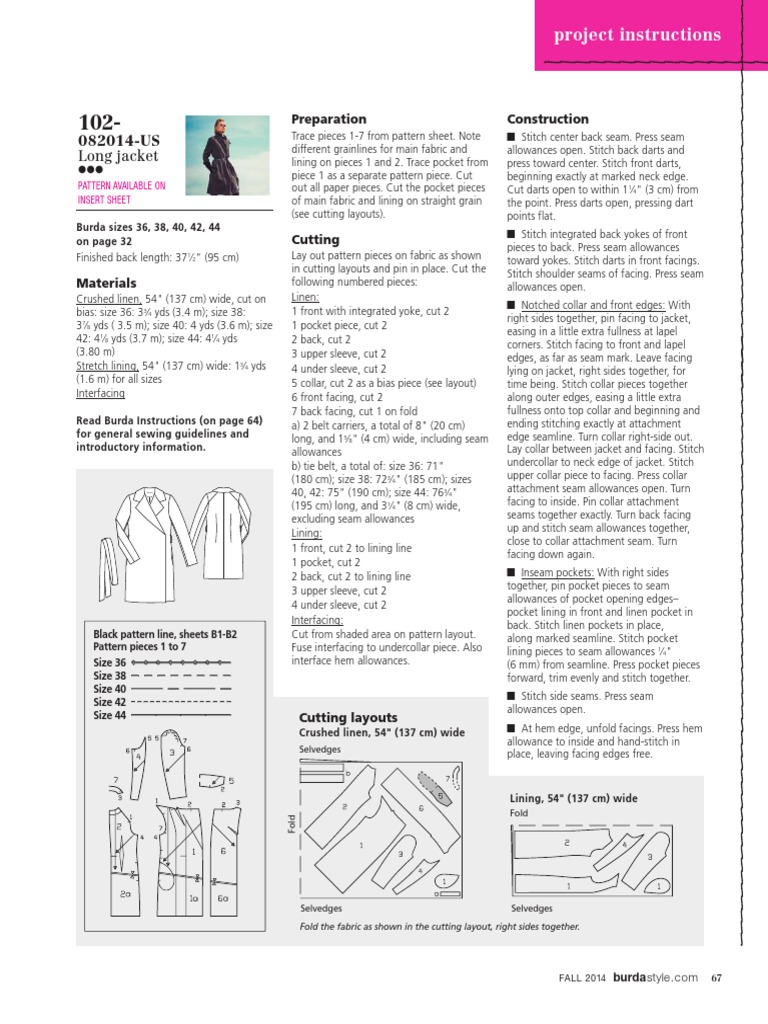 Burda's Instruction A-D | Download Free PDF | Seam (Sewing) | Sewing