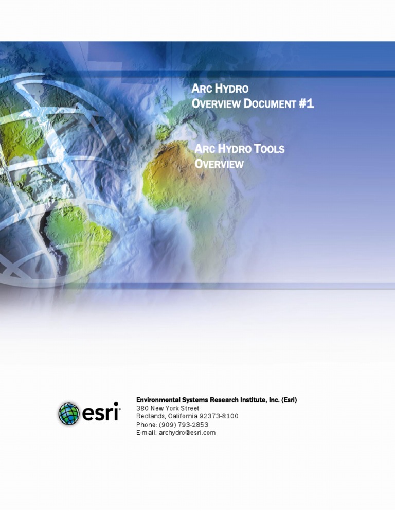 AHOV1 Arc Hydro Tools - Overview | Download Free PDF | Drainage Basin ...