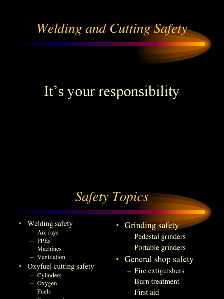 Welding Safety PPT 2 | Download Free PDF | Welding | Construction