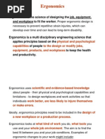 10 Principles of Ergonomics | PDF | Chair