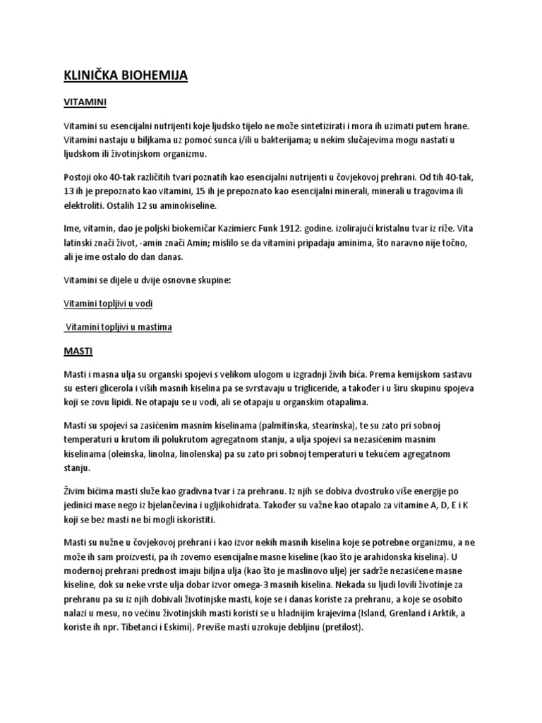 Klinička Biohemija | PDF