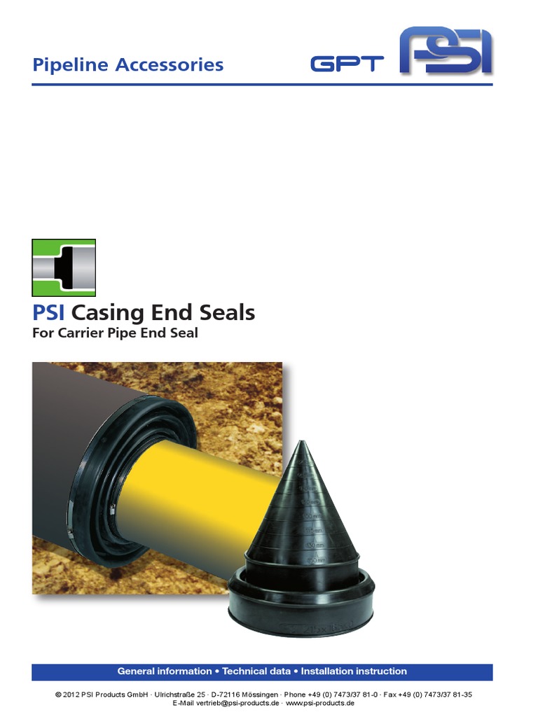 22 Casing End Seals GB 2012 | PDF | Adhesive | Pipe (Fluid Conveyance)