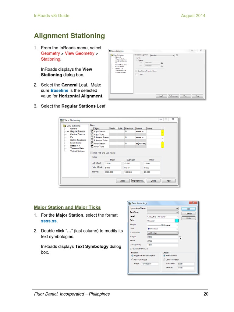InRoads CAD Standards and Setting Pref | PDF | Cartesian Coordinate ...