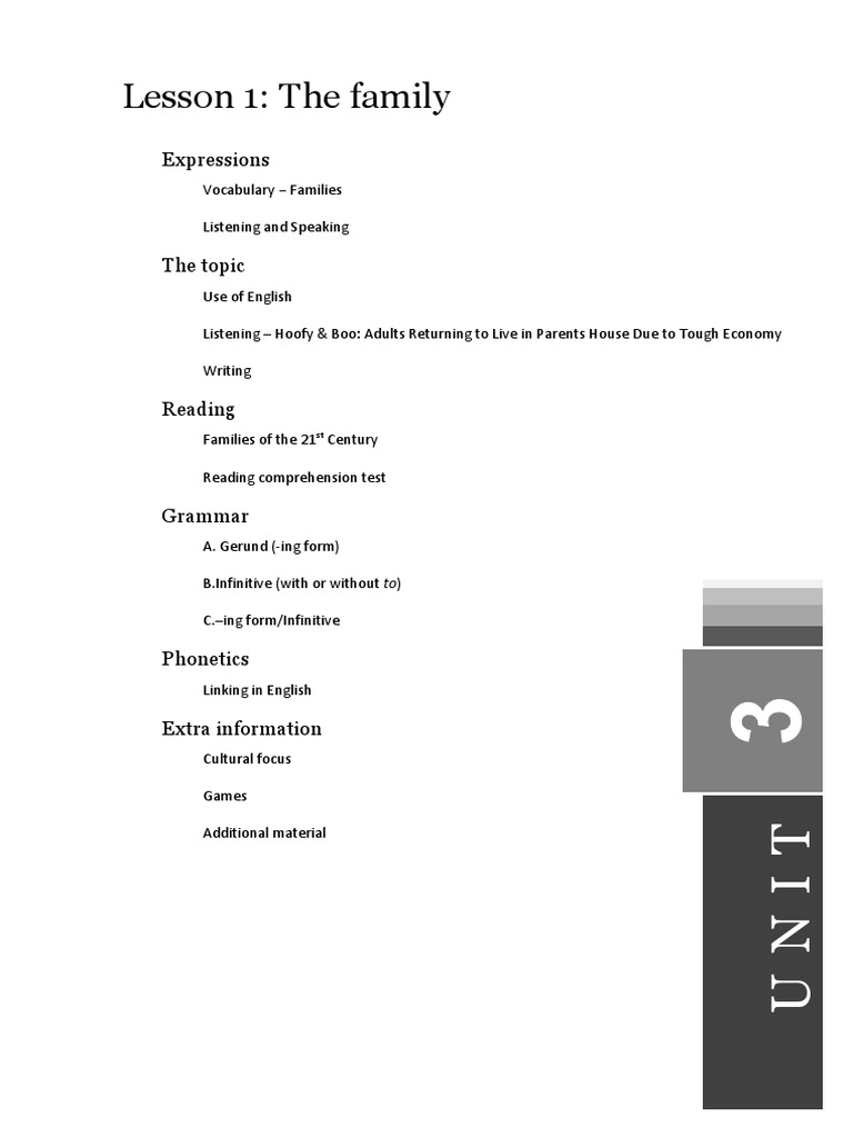 B2 Lesson 2 | PDF | Family | Consonant