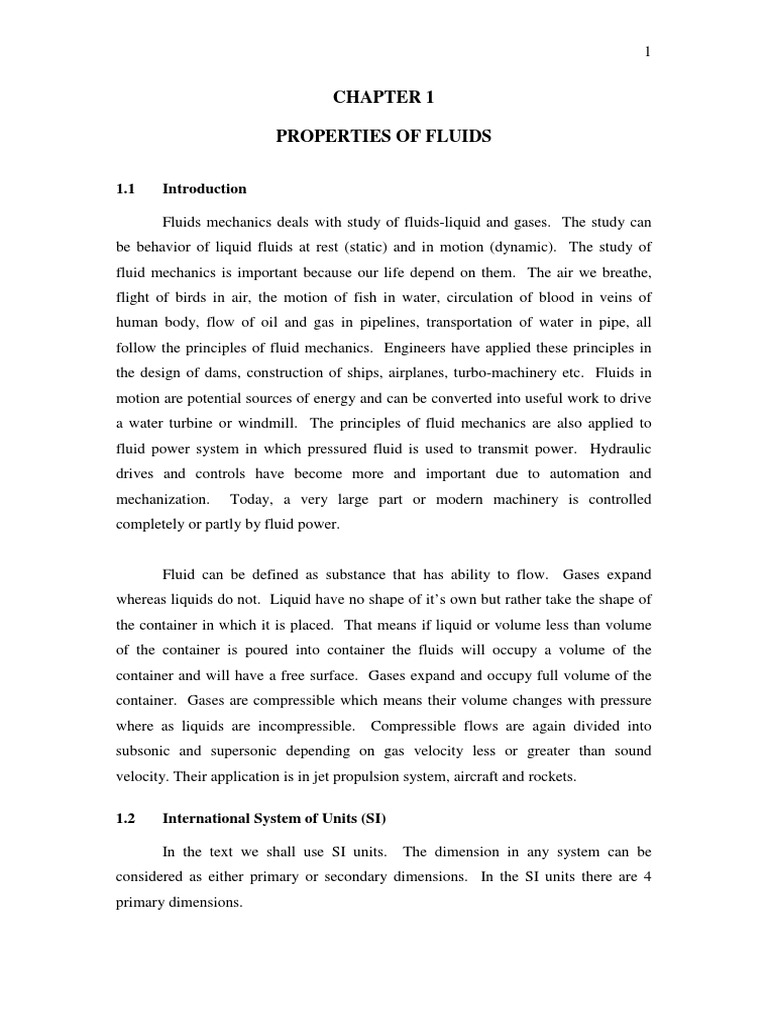 CHAPTER 1-3 Fluid Mechanics | PDF | Buoyancy | Viscosity