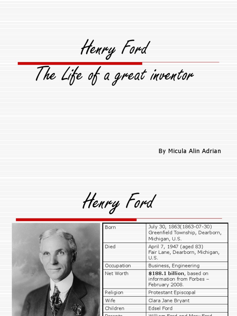 Henry Ford | PDF | Consolidated B 24 Liberator | Car