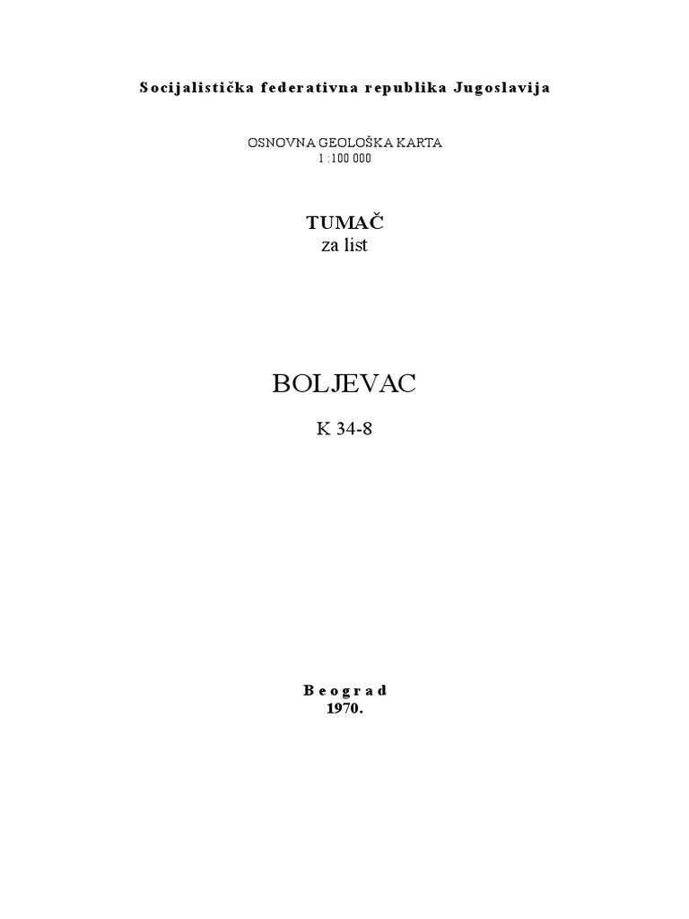 Tumac Boljevac | PDF