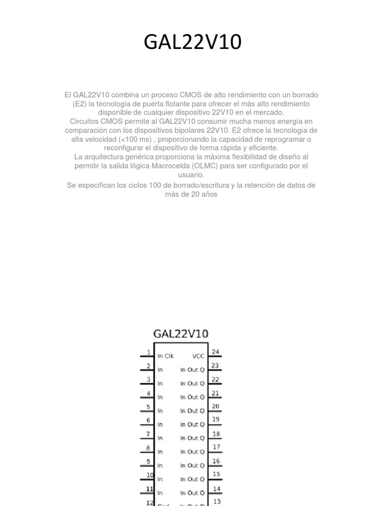 GAL22V10 | PDF | Informática