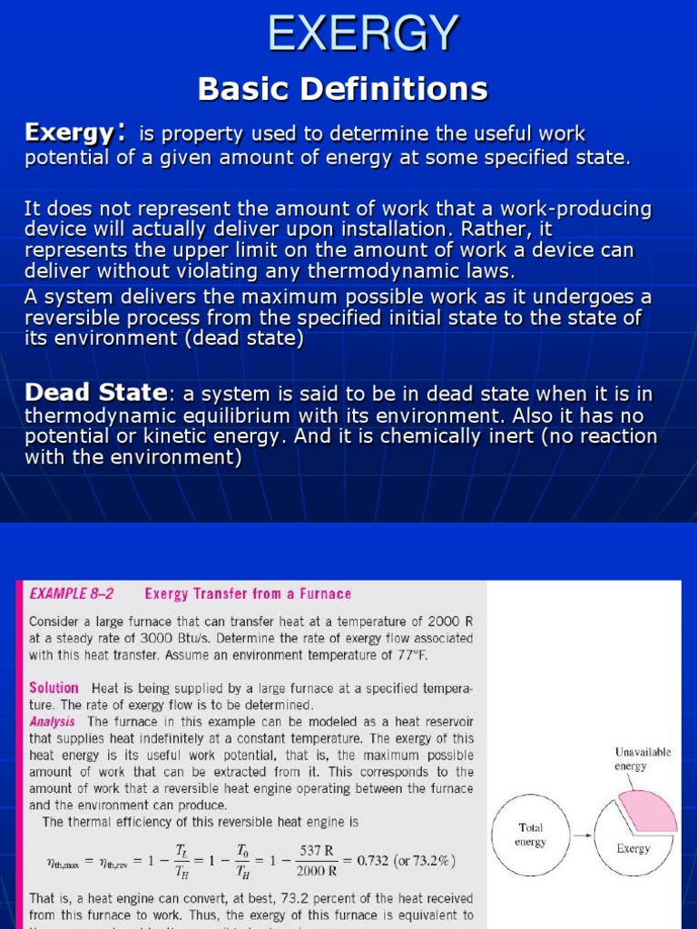 Exergy | PDF | Exergy | Thermodynamics