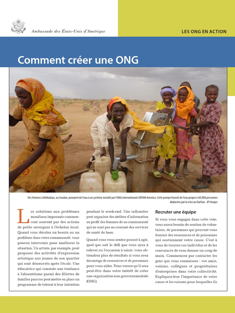 Comment Creer Une ONG | PDF | Organisation non gouvernementale