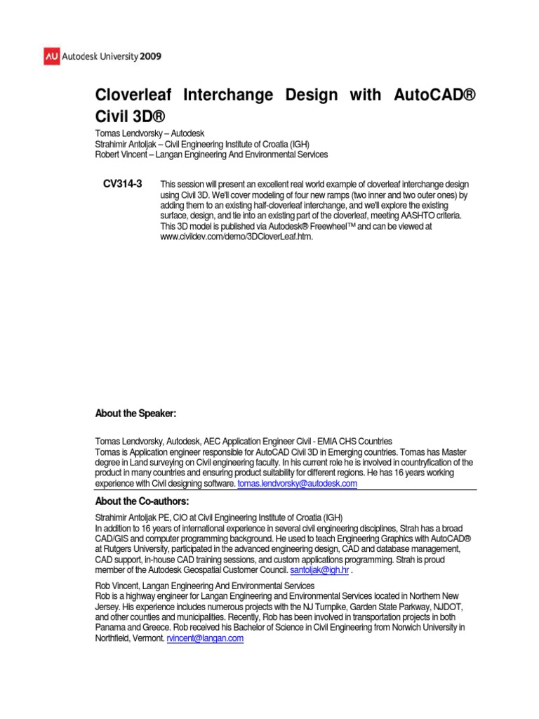 CV314-3 Cloverleaf Interchange Design | PDF | Interchange (Road ...