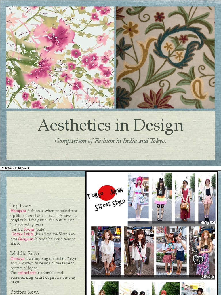Aesthetics Comparison Indian and Japanese Sensibilities | PDF | Fashion ...
