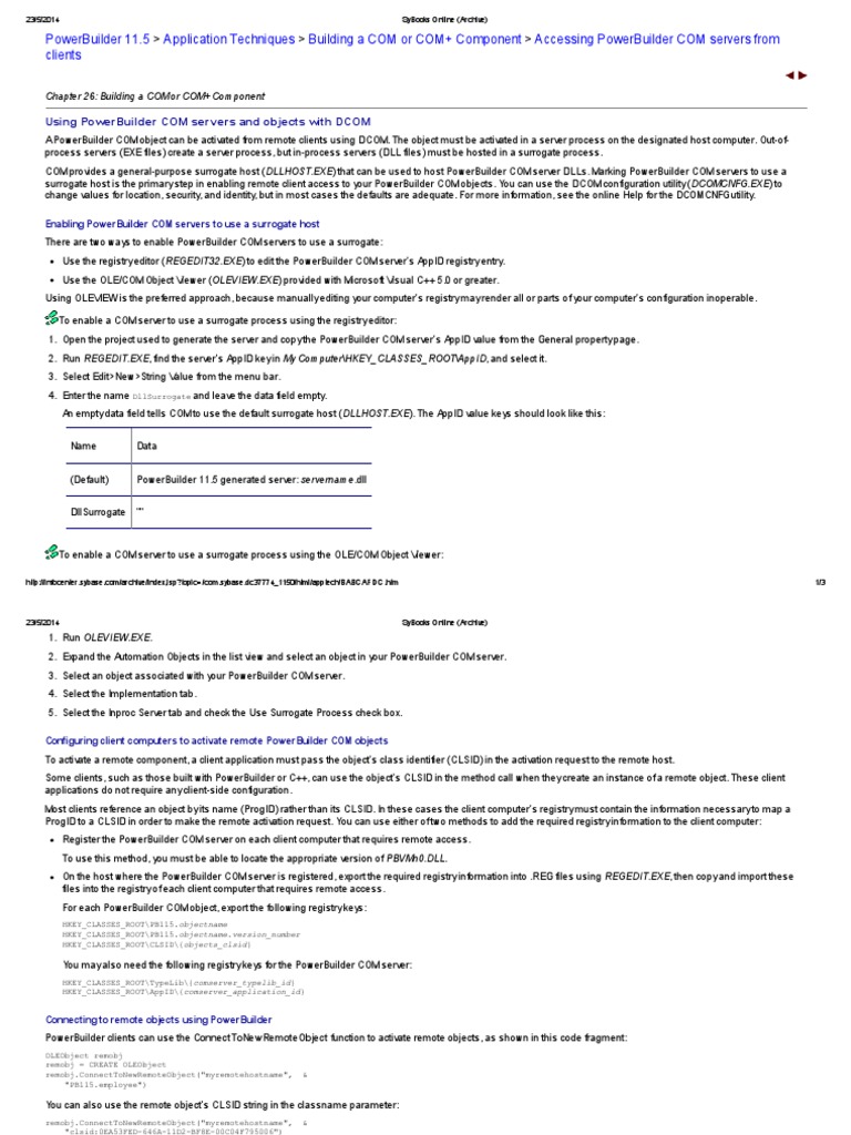 SyBooks Online (Archive) | PDF | Component Object Model | Windows Registry