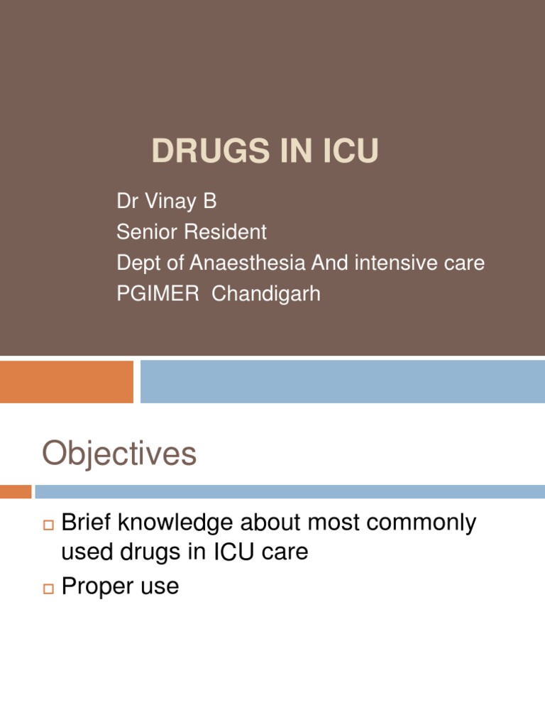 Drugs in ICU | PDF | Morphine | Midazolam