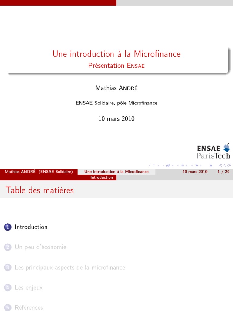 Microfinance | PDF | La microfinance | Microcrédit