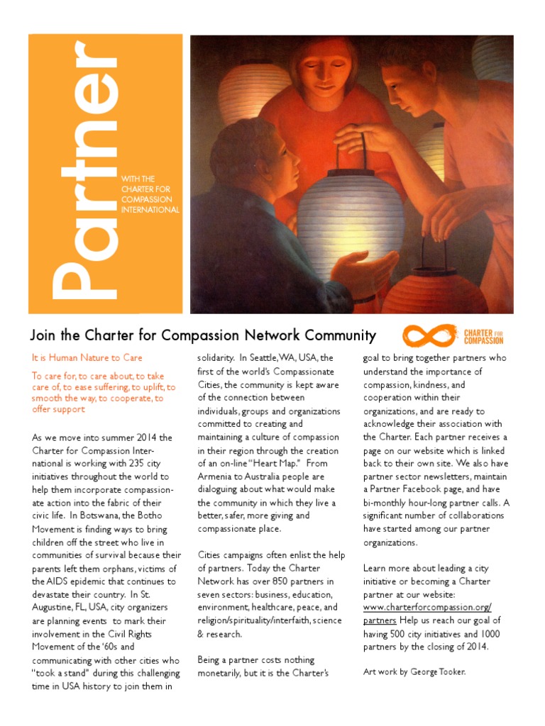 Charter For Compassion Partner Handout 2014 | PDF | Compassion | The ...