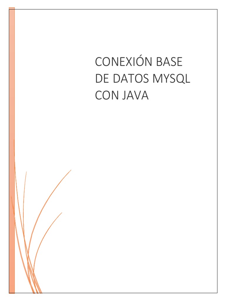 Conexion A Bd-Java | PDF | SQL | Java (lenguaje de programación)