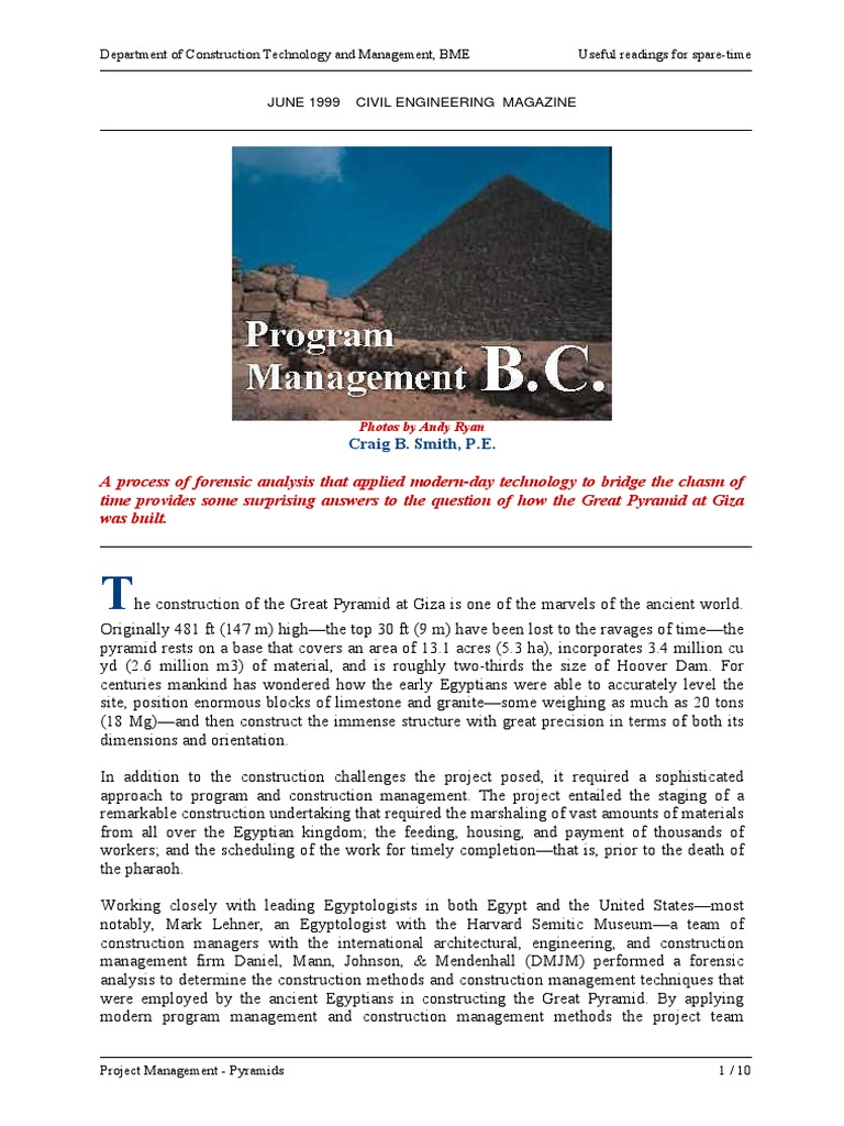 Egypt Pyramids-Tech Facts | Download Free PDF | Pyramid | Egyptian Pyramids