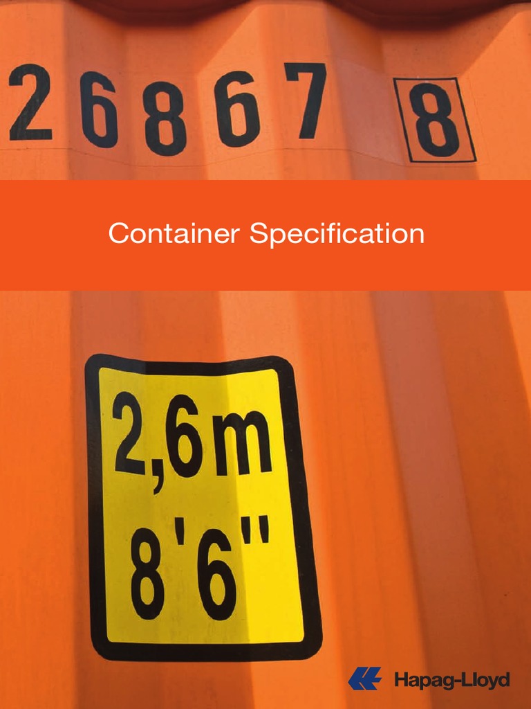 Container Specification | PDF | Cargo | Nature
