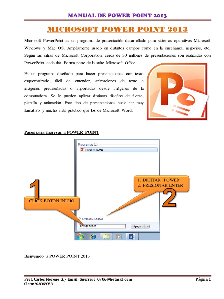 Manual de Power Point | PDF | Microsoft PowerPoint | Point and Click