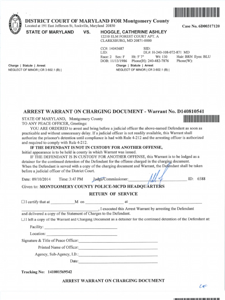 Catherine Hoggle Charging Documents | PDF