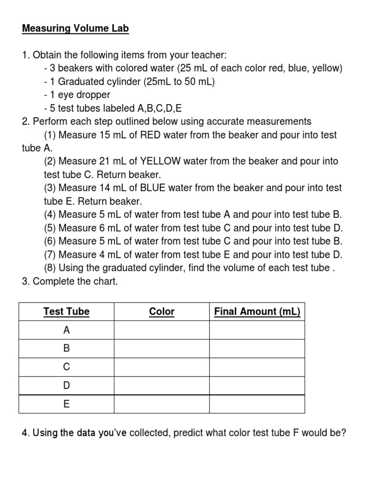 Volumelabprocedures | PDF
