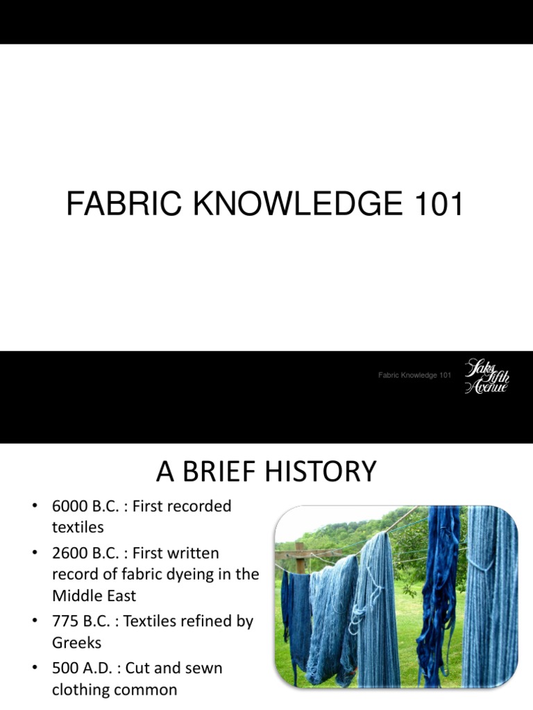 Fabric Knowledge Overview | PDF | Textiles | Yarn