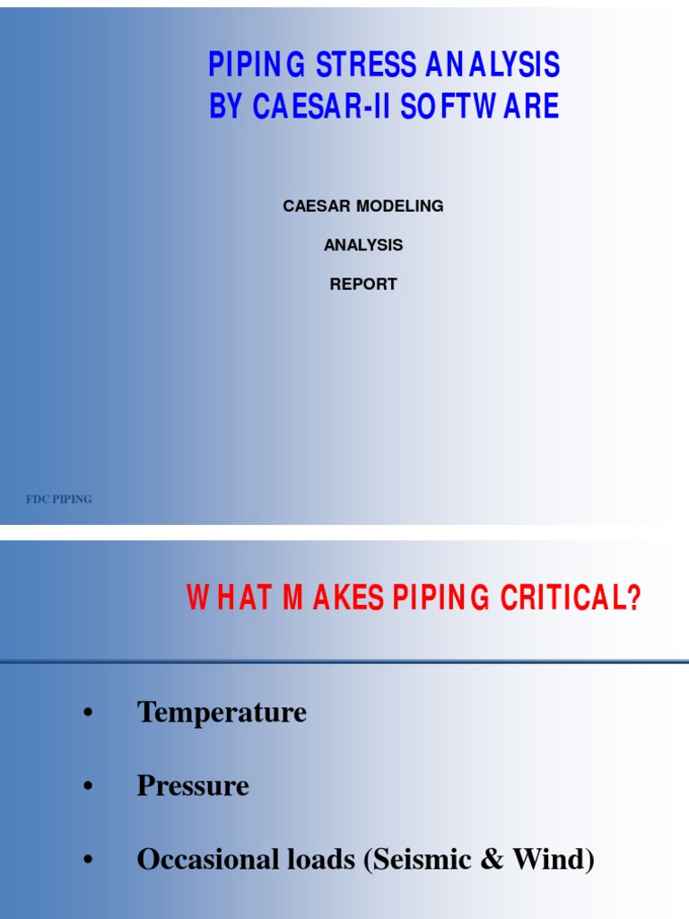 Piping Stress Caesar II | PDF | Pipe (Fluid Conveyance) | Pump