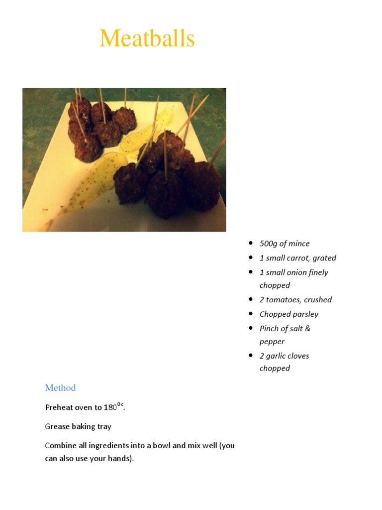 Meatballs | PDF
