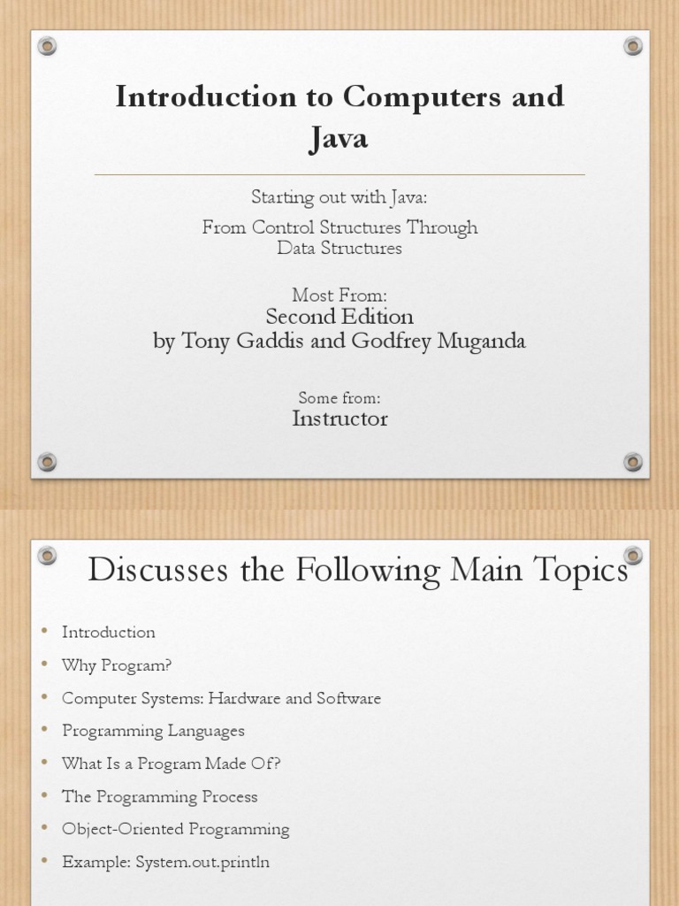 Introduction Computer Science and Java | PDF | Operating System | Java ...