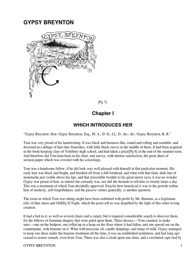 Gypsy Breynton by Phelps, Elizabeth Stuart, 1844-1911 | PDF | Nature