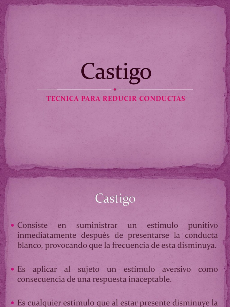 Castigo, Extincion y Moldeamiento | PDF | Reforzamiento | Comportamiento