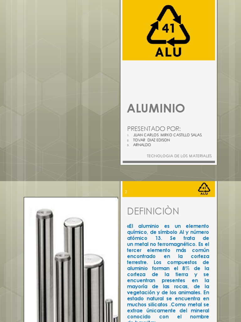 Propiedades y aplicaciones del aluminio | PDF | Aluminio | Rieles