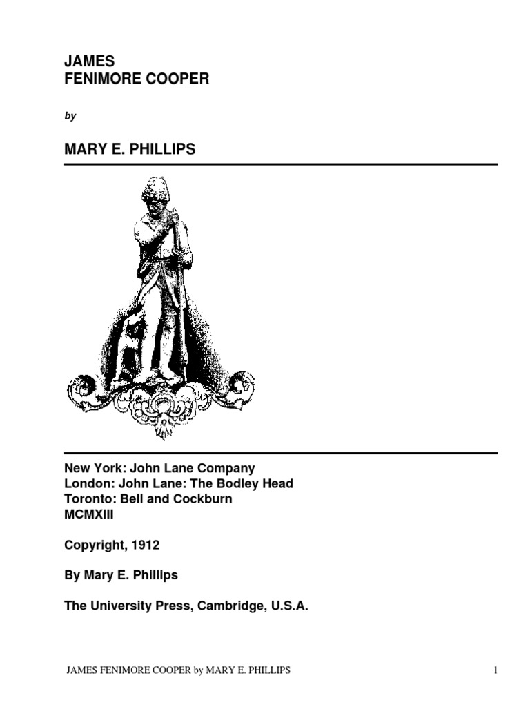 James Fenimore Cooper | PDF | James Fenimore Cooper