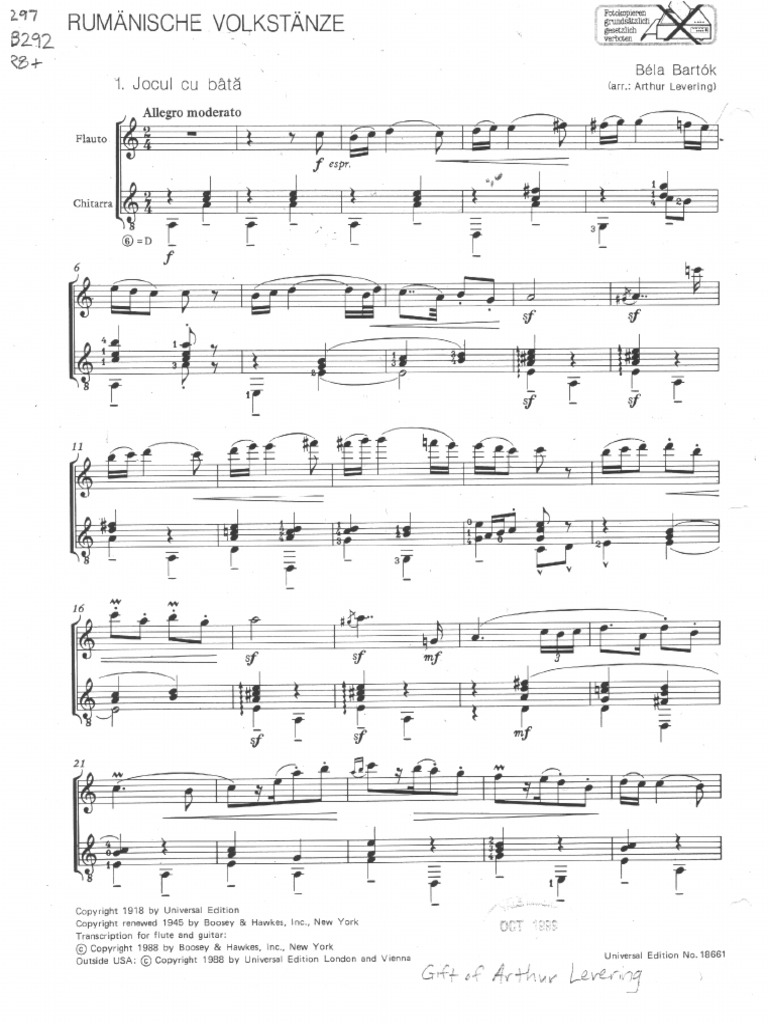 Bartok Romanian Folk Dances PDF | PDF | Foreign Language Studies
