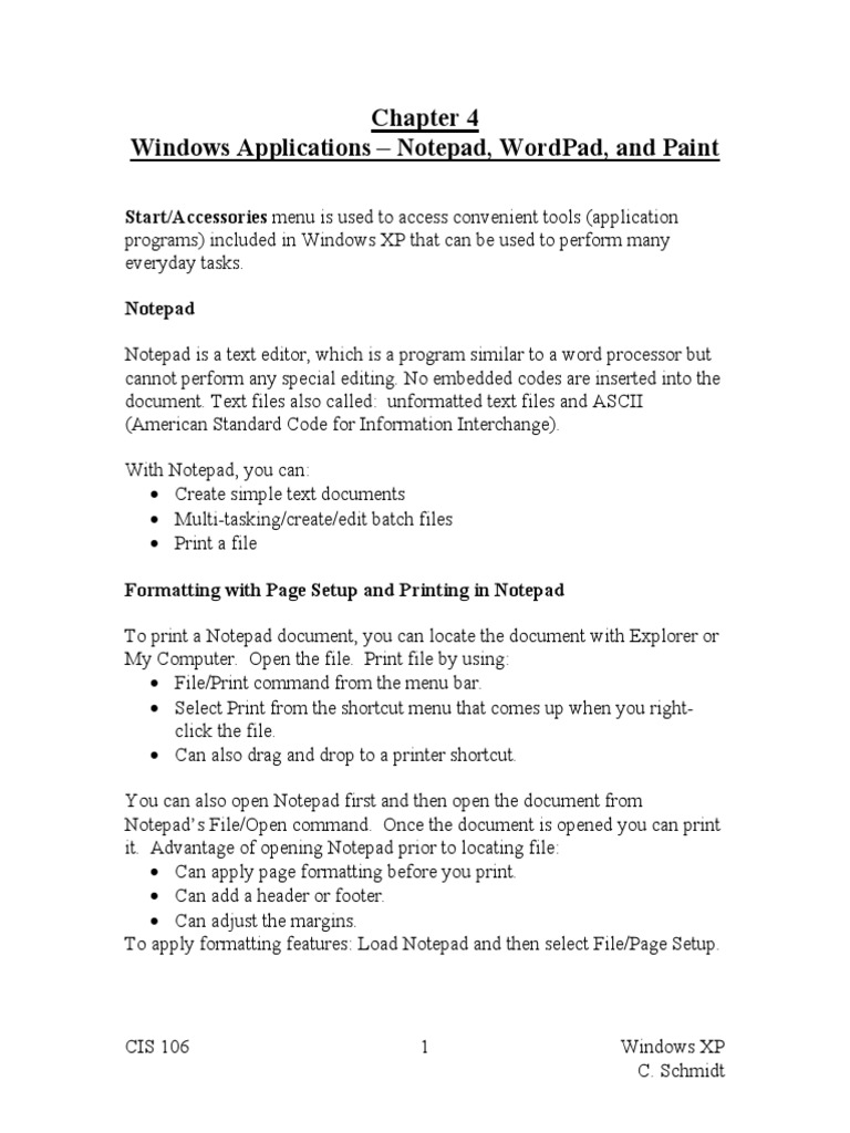 Wordpad Notepad | Microsoft Word | Microsoft Windows