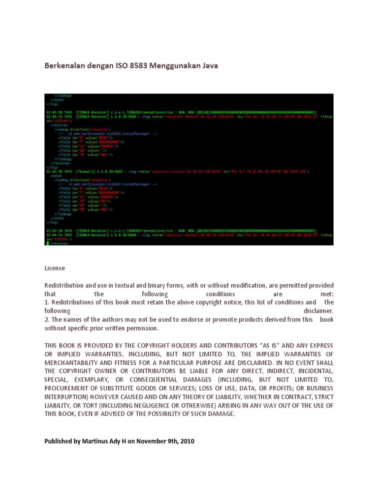 Berkenalan Dengan ISO 8583 Menggunakan Java | PDF