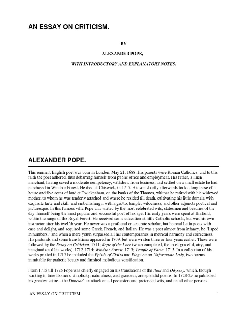 Pope's Insightful Critique of Poetry | PDF | Alexander Pope | Poetry
