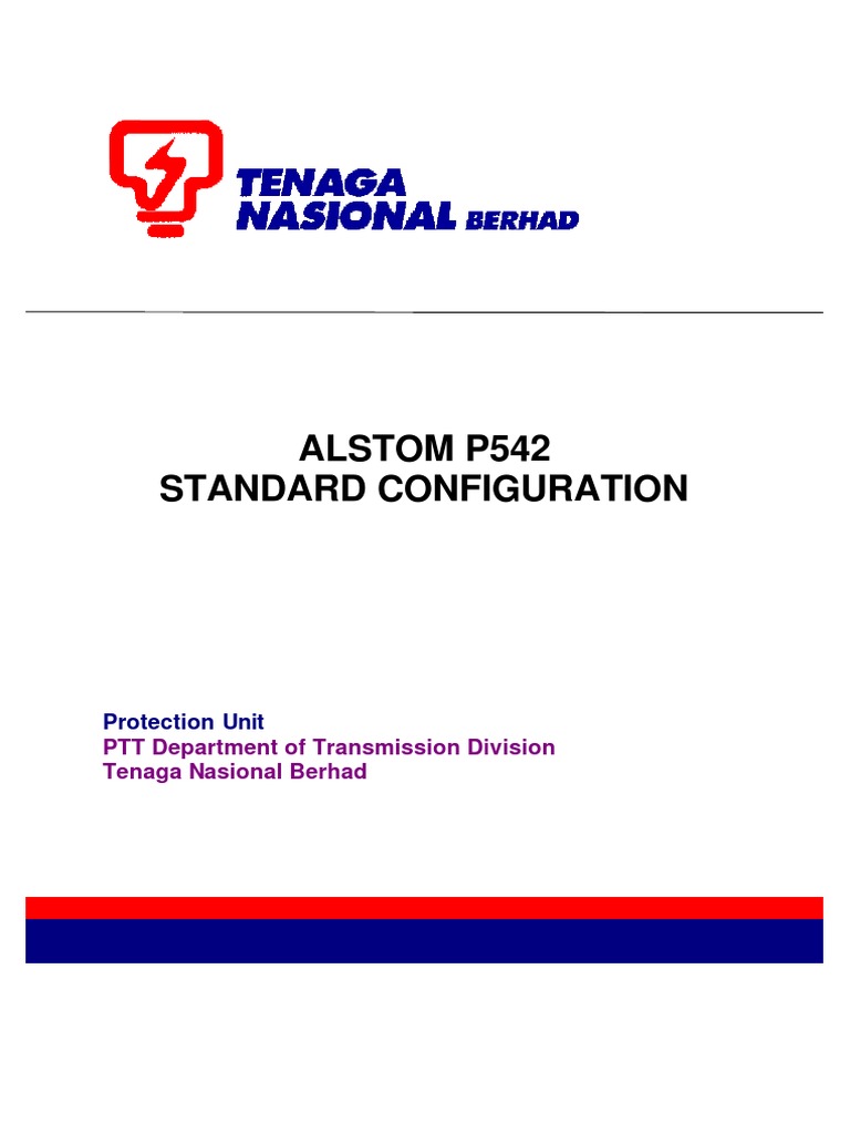 Alstom P542 TNBGuideBook | PDF | Relay | Manufactured Goods