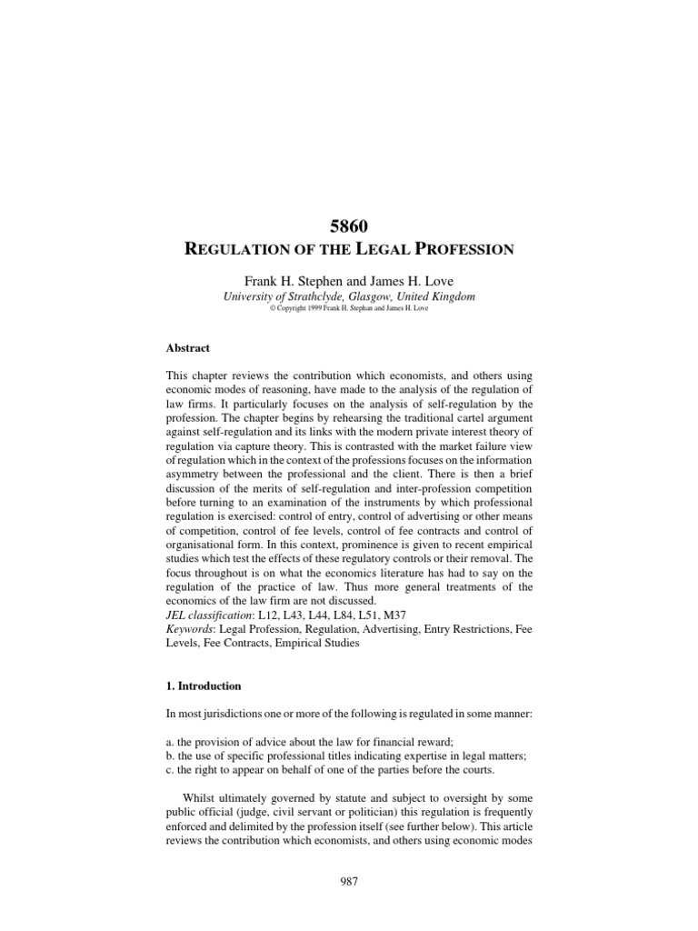 Regulation of The Legal Profession | PDF | Lawyer | Profession
