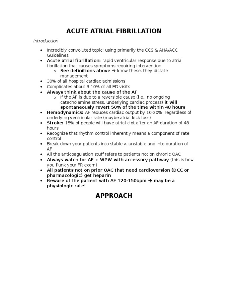 Acute Atrial Fibrillation Davidson | PDF | Circulatory System ...