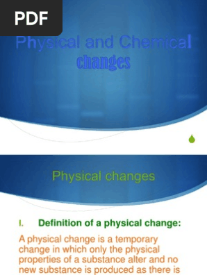 Physical Change Definition