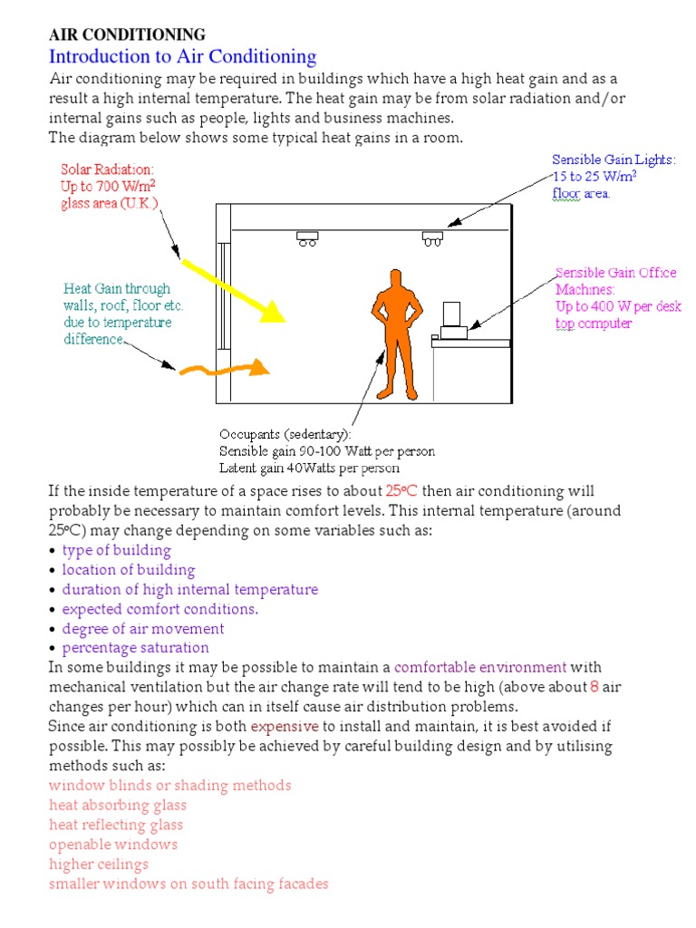 Air Conditioning System Design Overview | PDF | Air Conditioning | Hvac